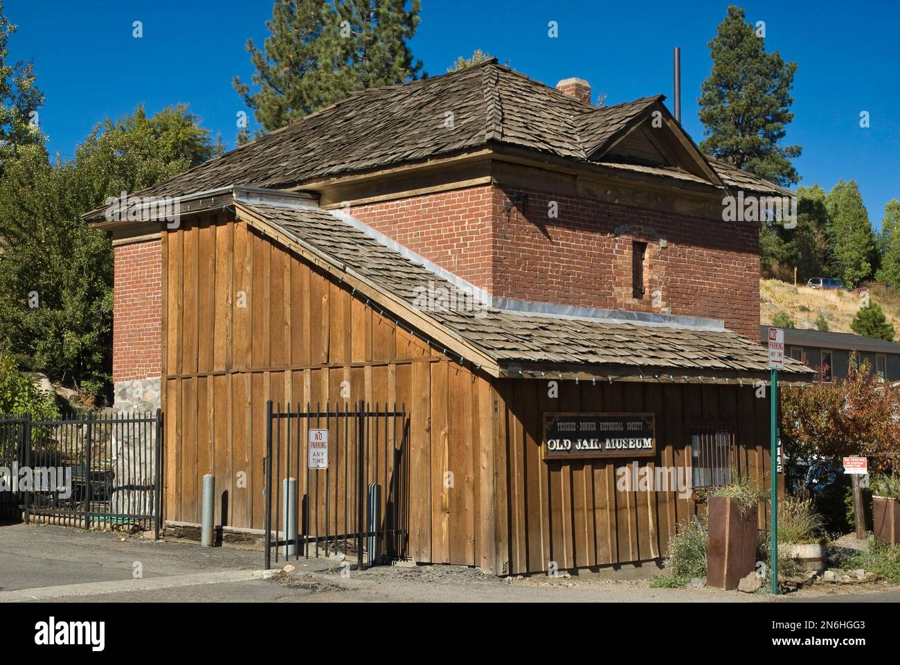 Old Jail Museum in Truckee in northern Sierra, California, USA Stock ...