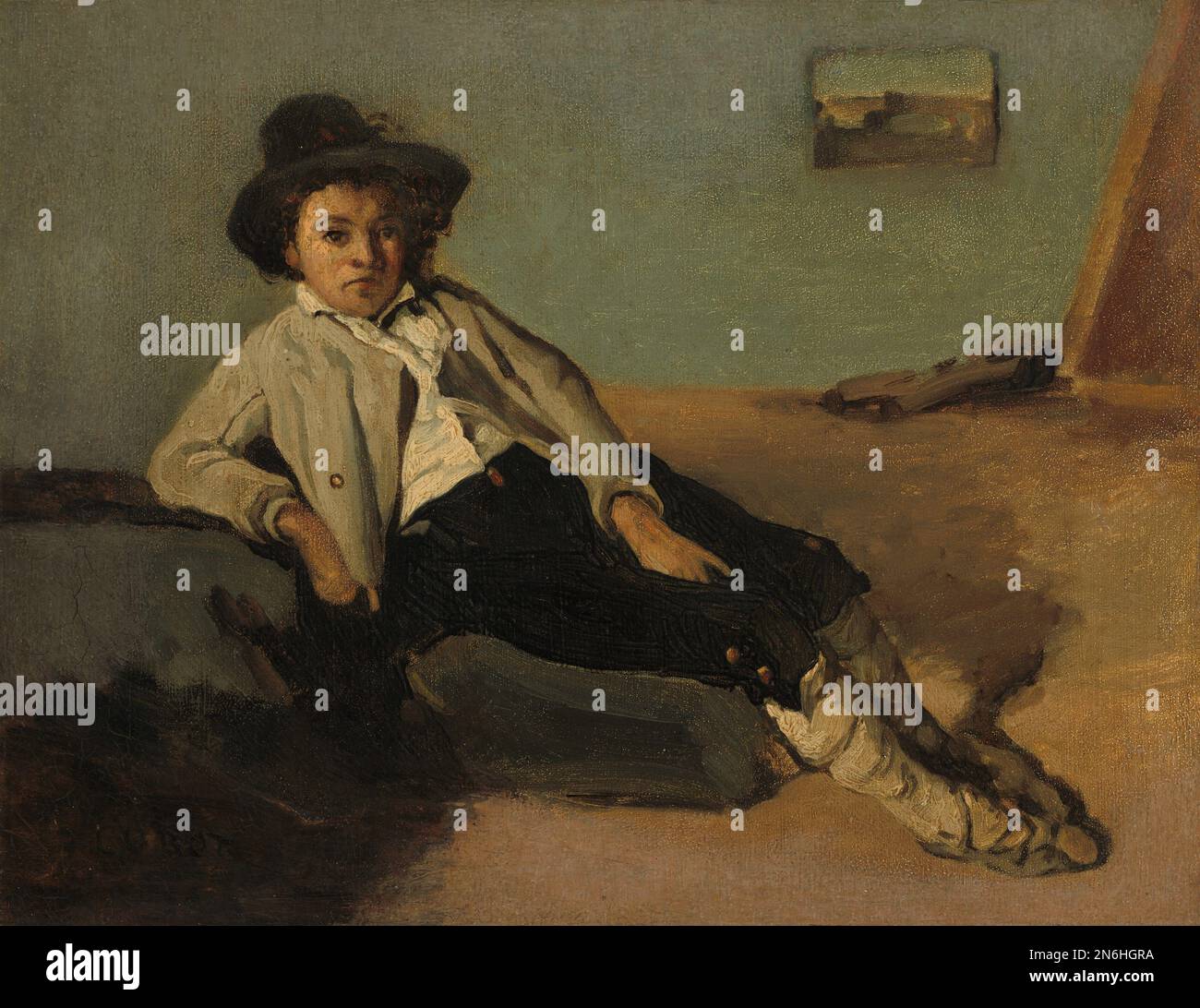Jean-Baptiste-Camille Corot Italian Peasant Boy 1825/1827 Stock Photo ...