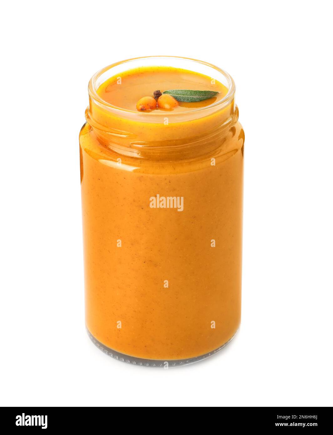 Glass jar sea buckthorn Cut Out Stock Images & Pictures - Alamy