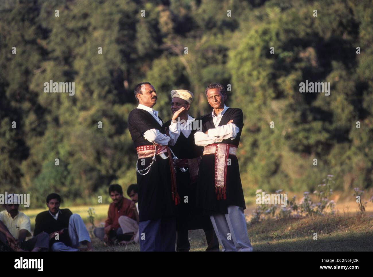 Kodavas in their traditional dress at Madikeri, Mercara in Kodagu ...