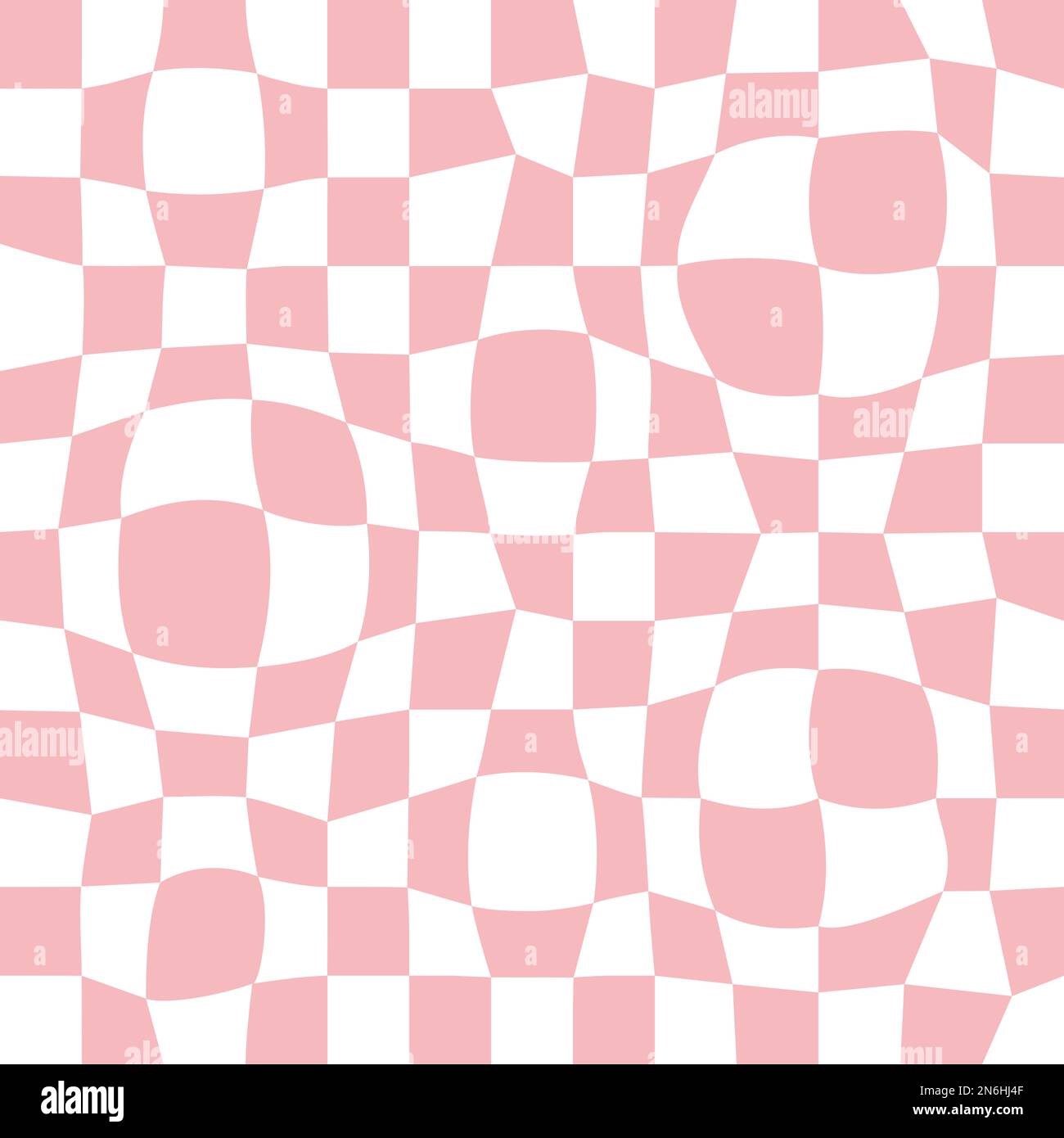 Trippy grid retro distorted chessboard background. Vintage groovy pink ...