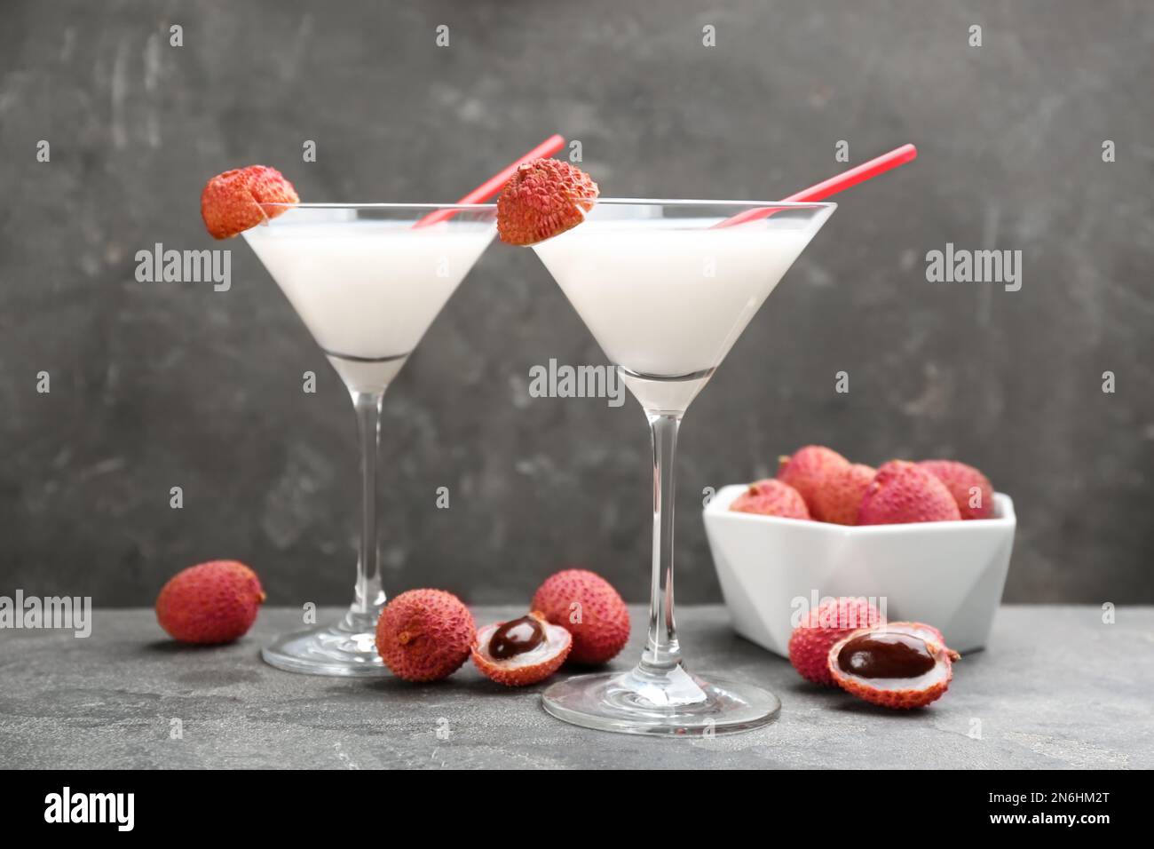 Lychee cocktail fresh fruits hi-res stock photography and images - Alamy