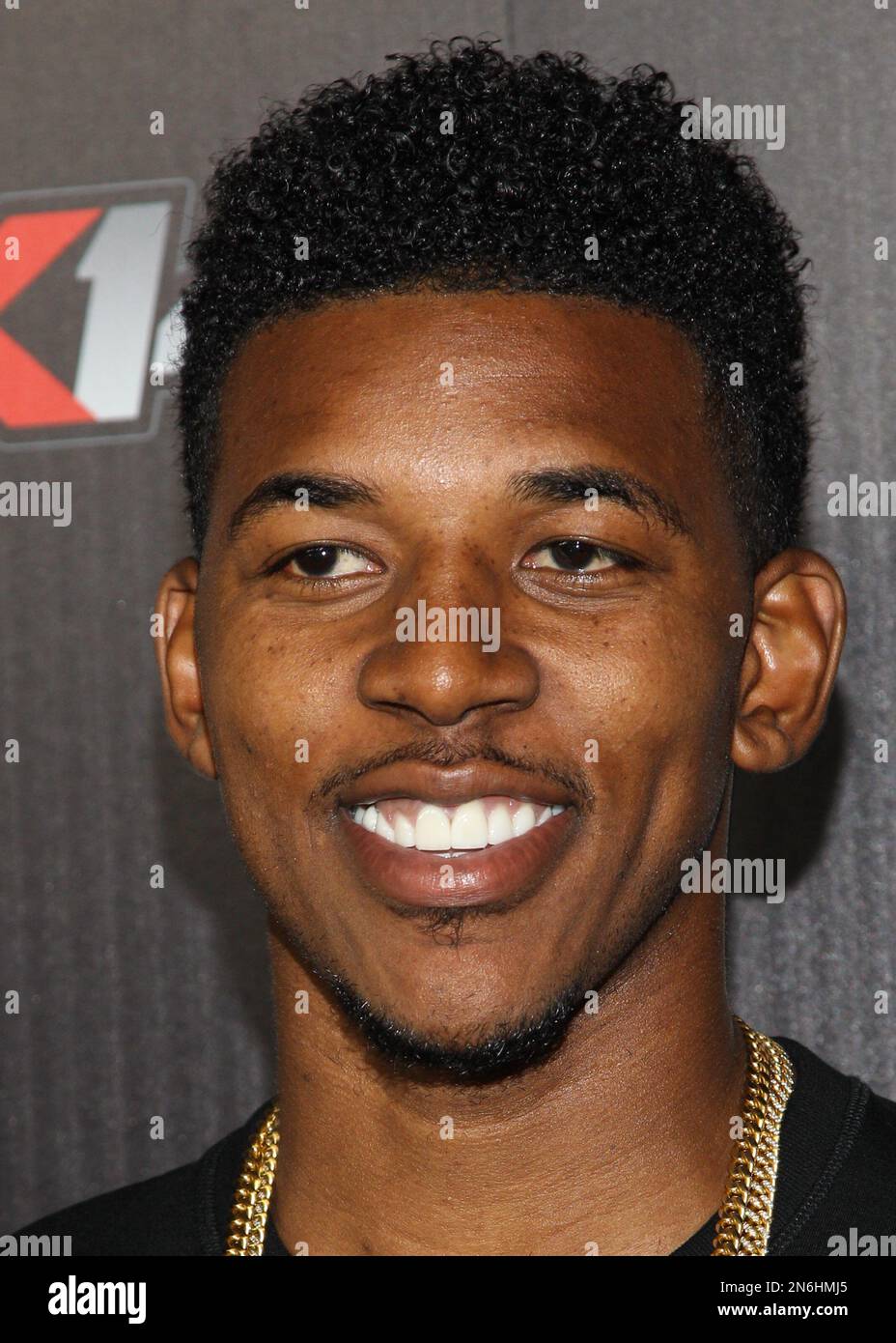 Basketball player Nick Young arrives at the premiere of "NBA 2K14 ...