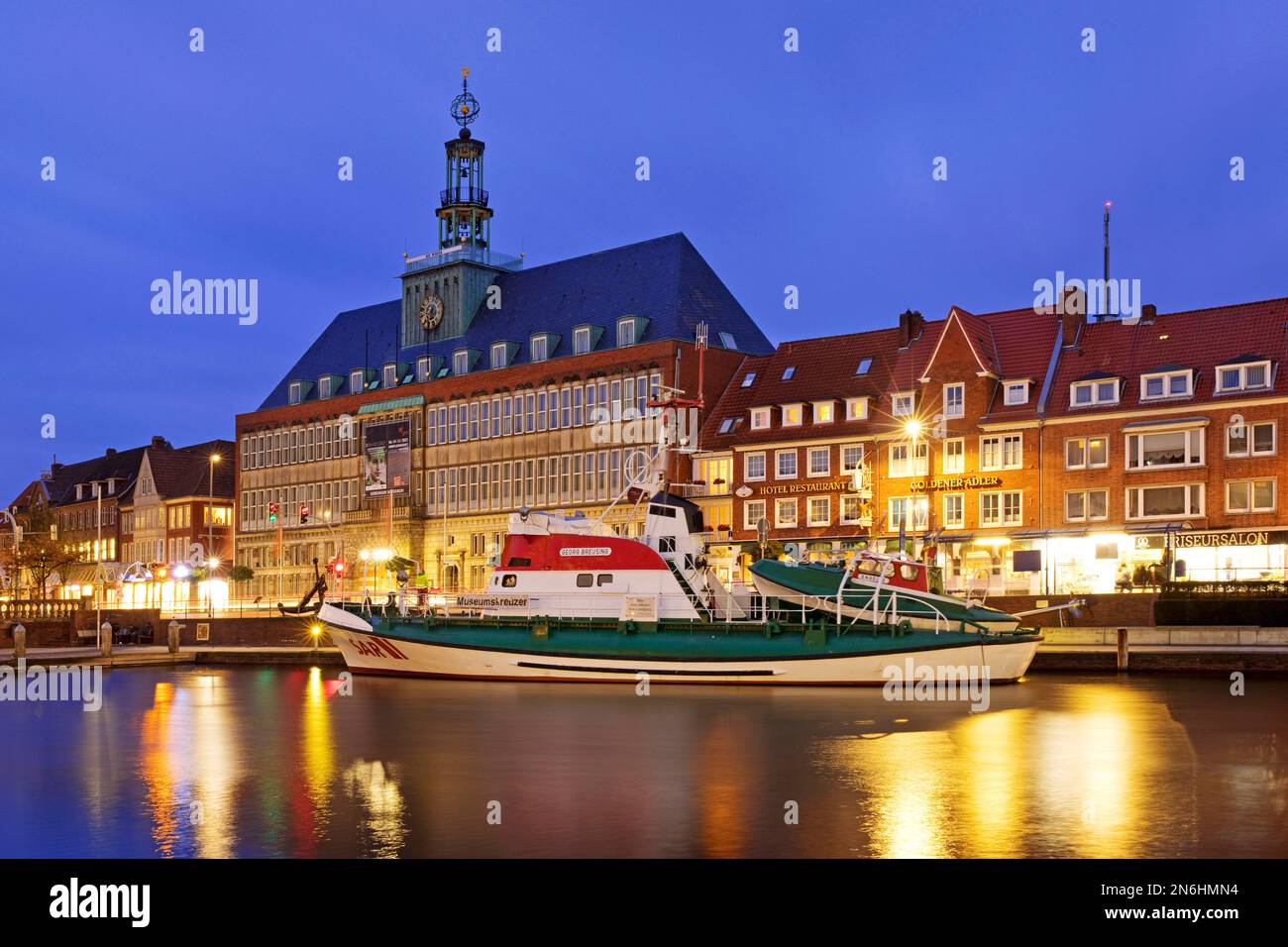 Museum ship Georg Breusing in the Ratsdelft in front of the ...