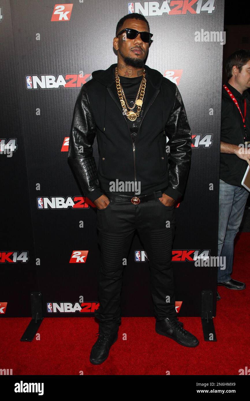 Rapper The Game arrives at the premiere of "NBA 2K14" Video Game at the ...