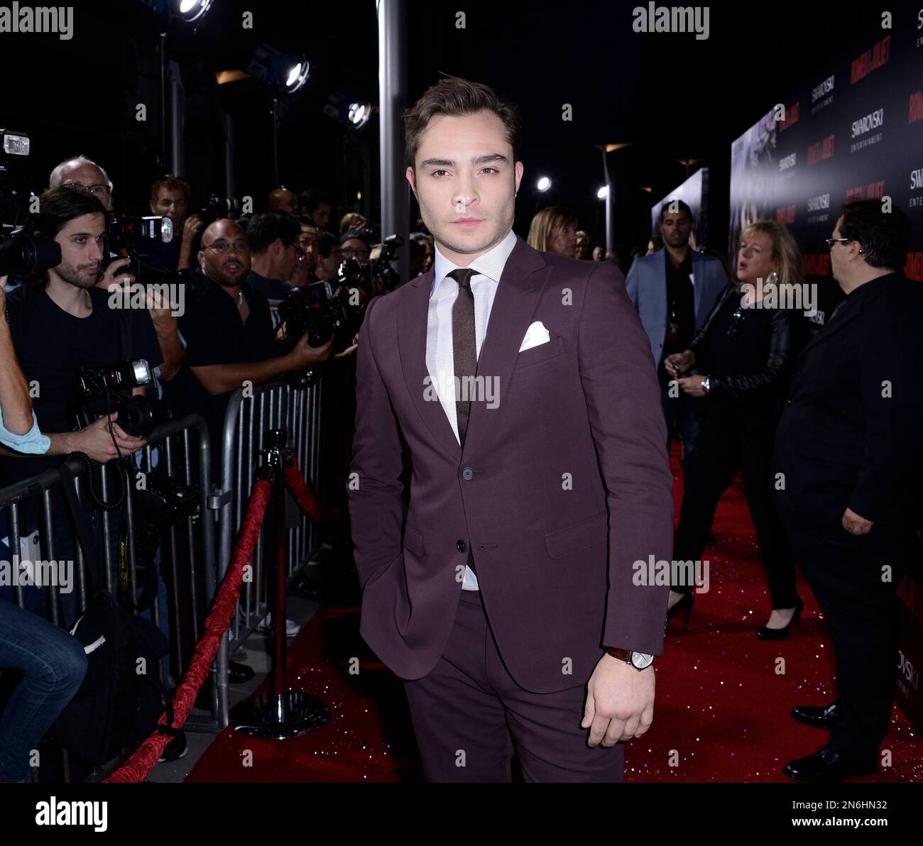 Actor Ed Westwick arrives on the red carpet at the premiere of the ...