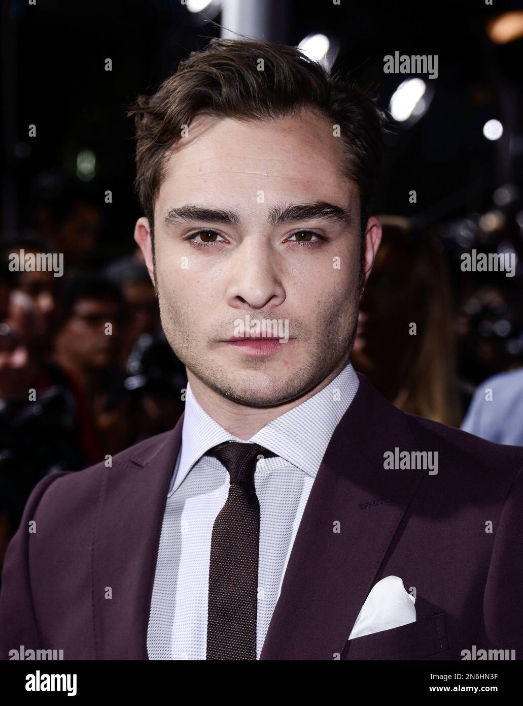 Actor Ed Westwick arrives on the red carpet at the premiere of the ...