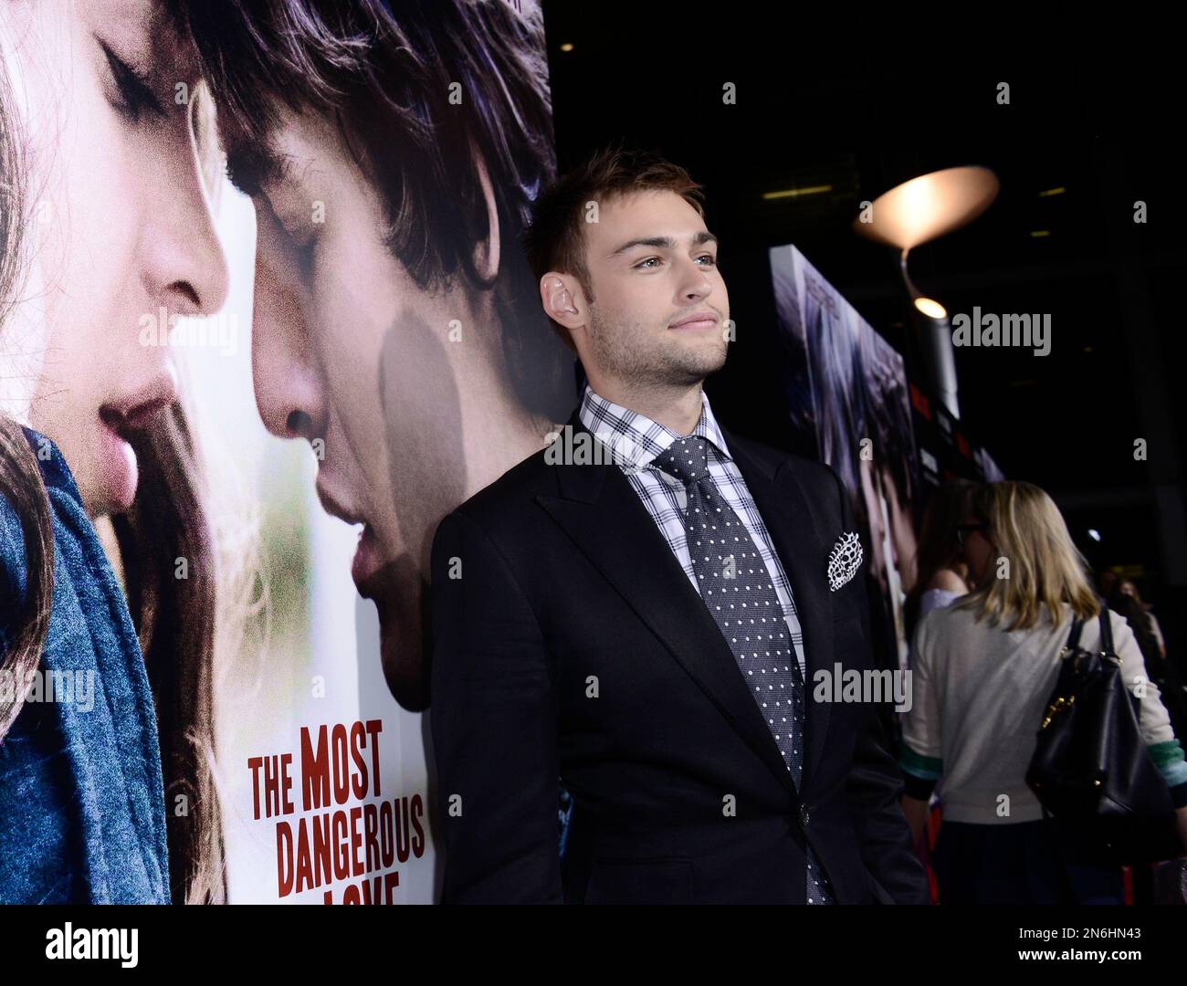 Actor Douglas Booth arrives on the red carpet at the premiere of the ...