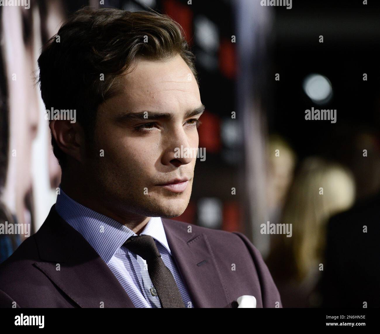 Actor Ed Westwick arrives on the red carpet at the premiere of the ...