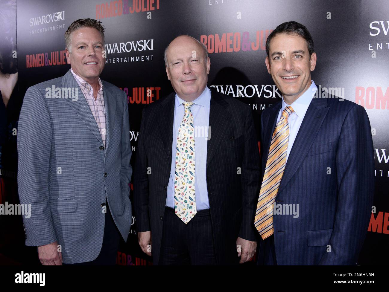 From left to right, producer Andy Spaulding, writer Julian Fellowes ...