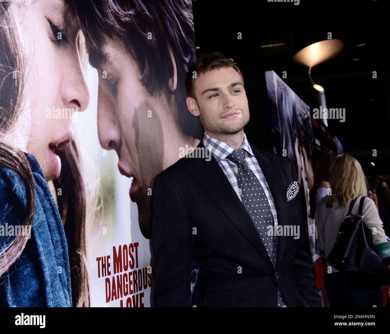 Actor Douglas Booth arrives on the red carpet at the premiere of the ...