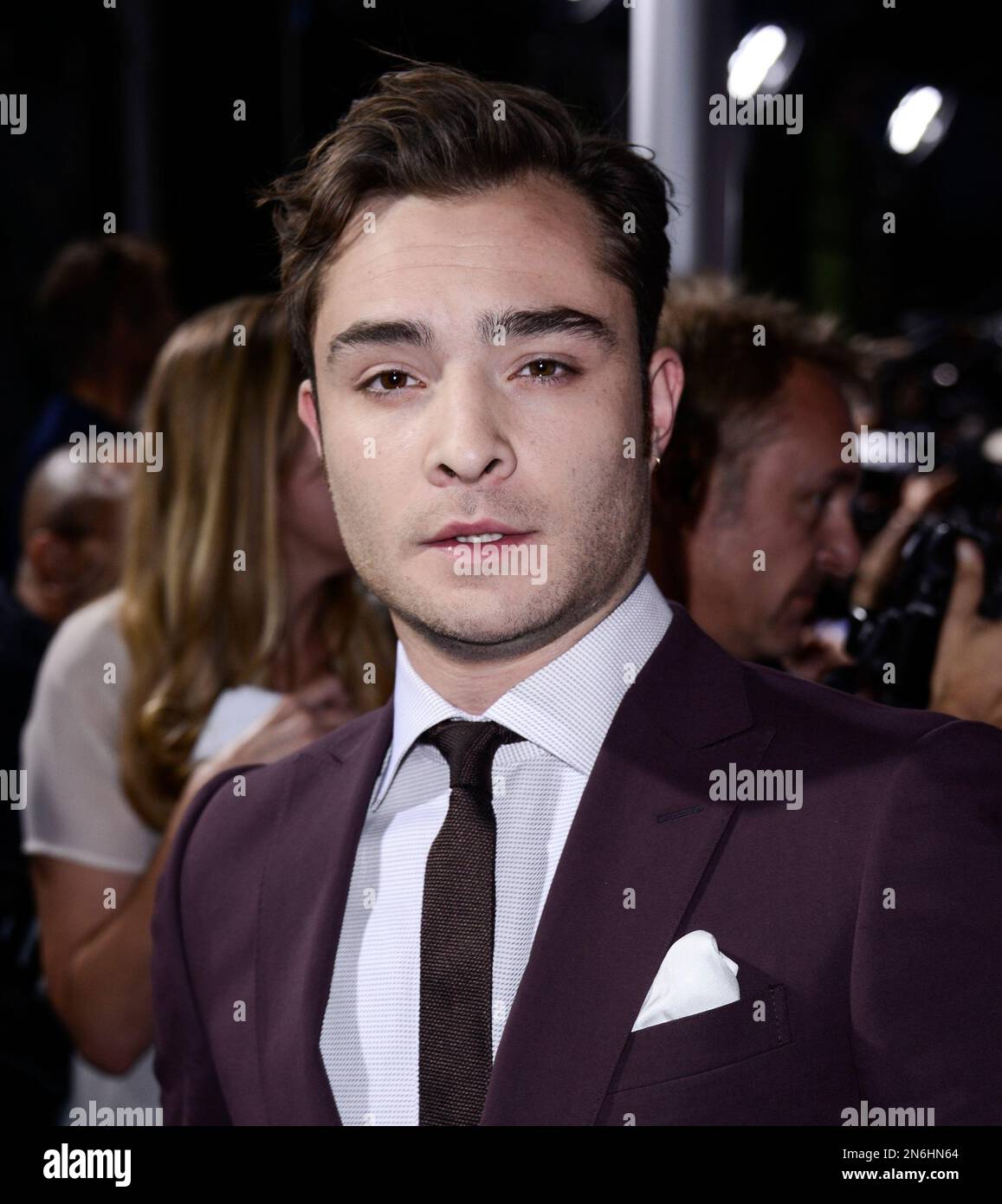Actor Ed Westwick arrives on the red carpet at the premiere of the ...