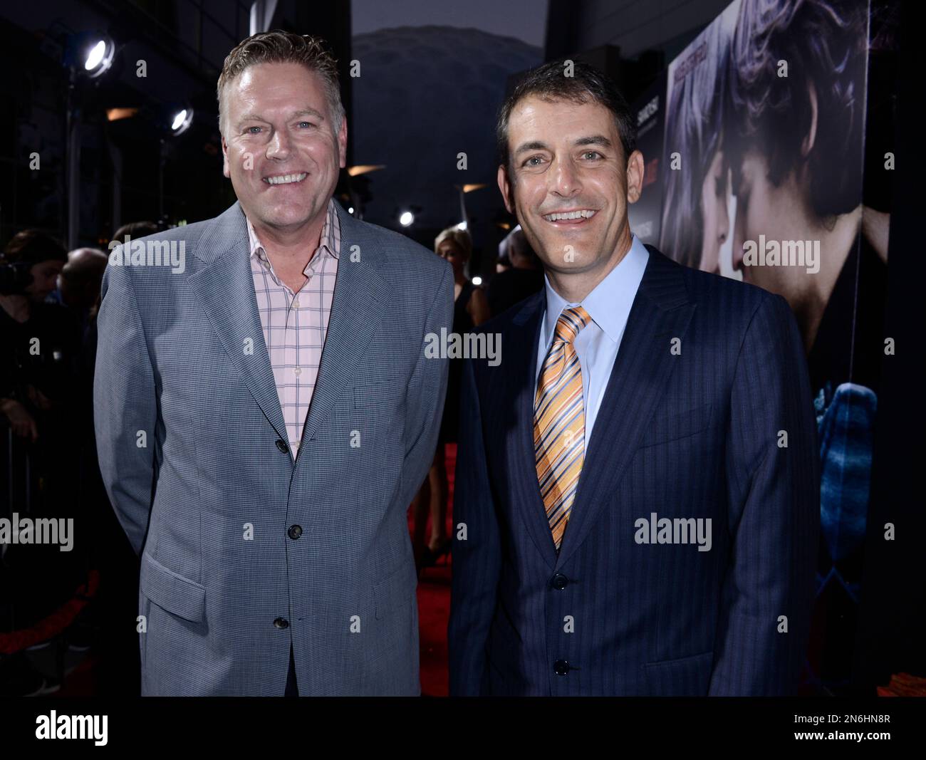 Producer Andy Spaulding, left, and producer Doug Mankoff arrive on the ...