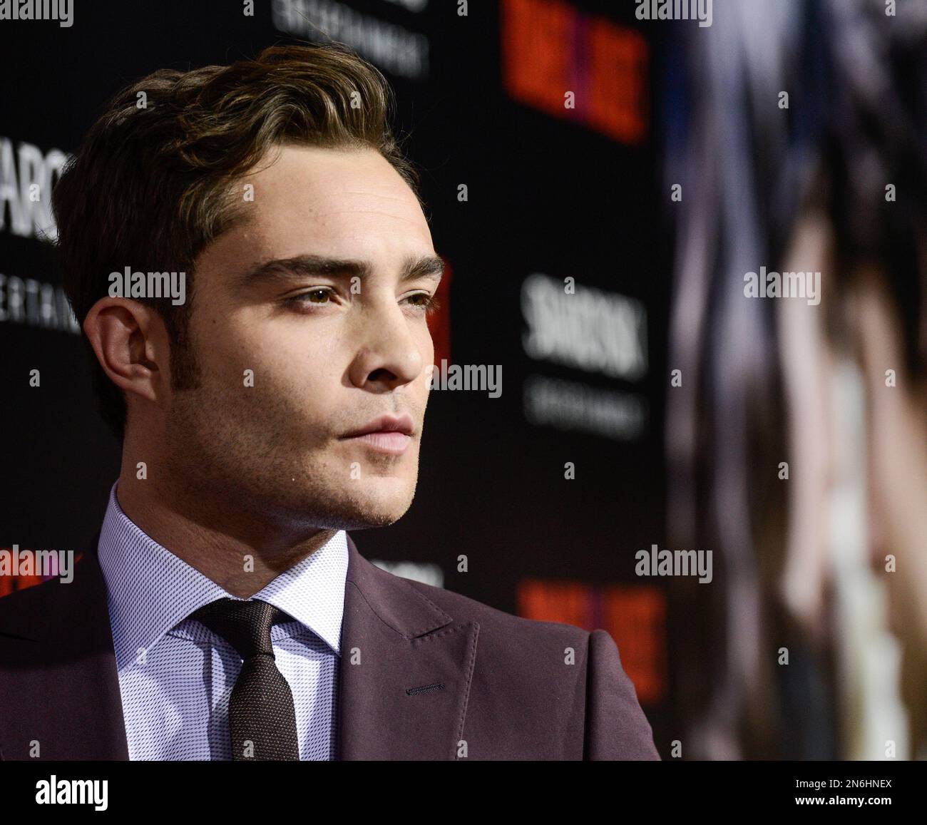 Actor Ed Westwick arrives on the red carpet at the premiere of the ...