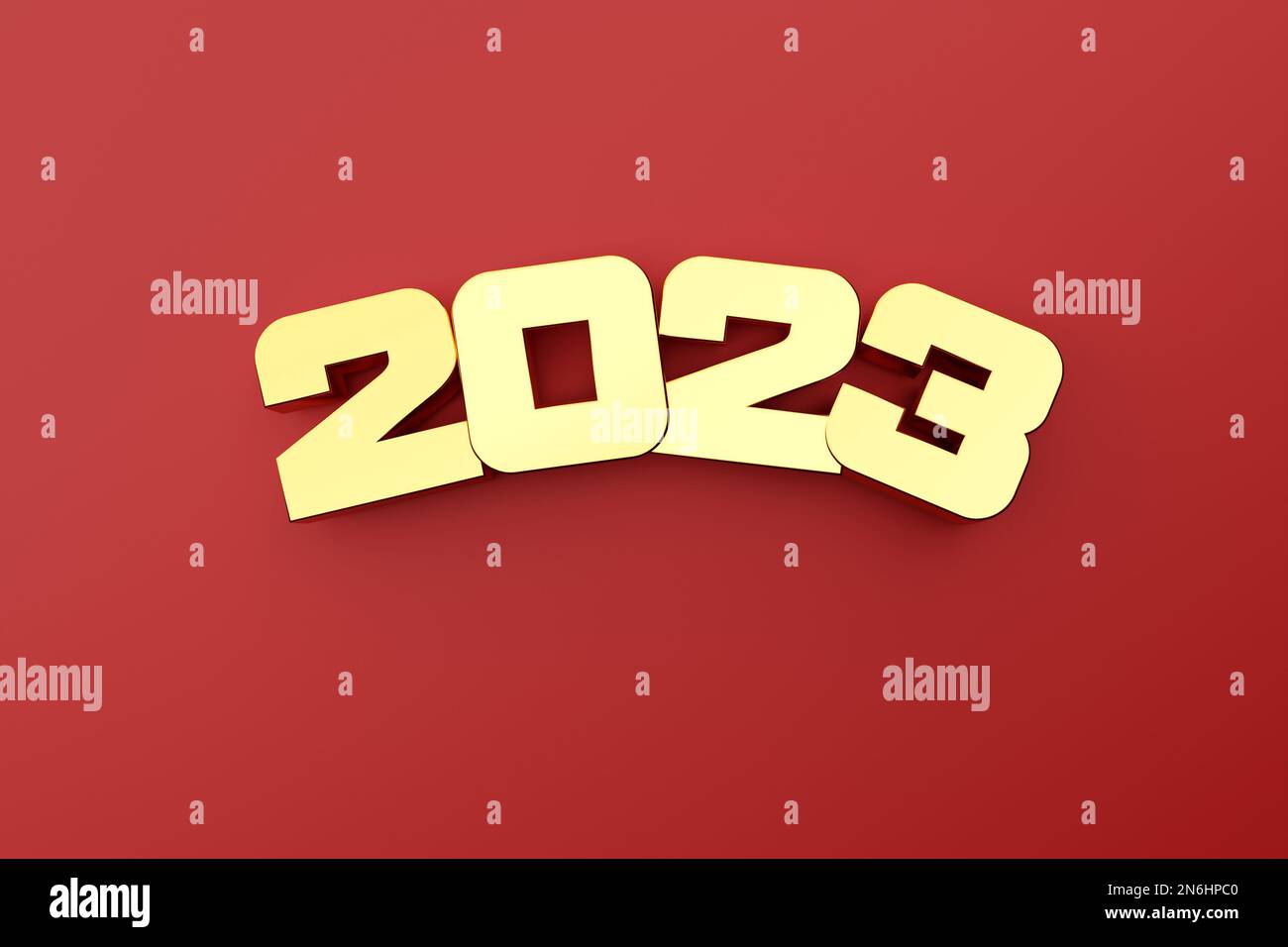 Calendar header number 2023 on red background. Happy new year 2023 ...