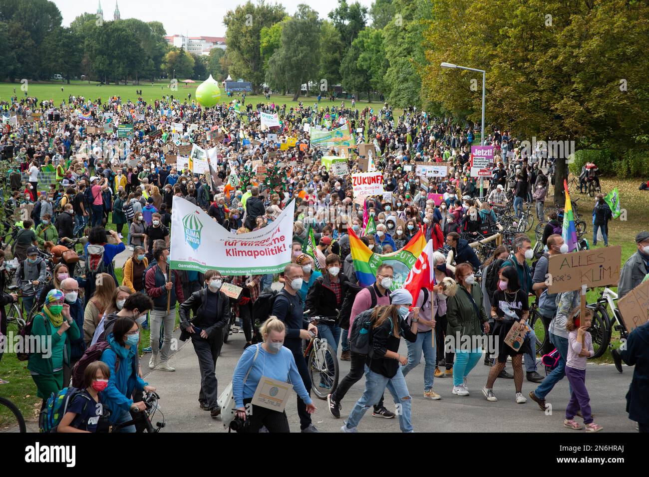 Climate strike with Friday for future in Nuremberg. Kick-off rally ...