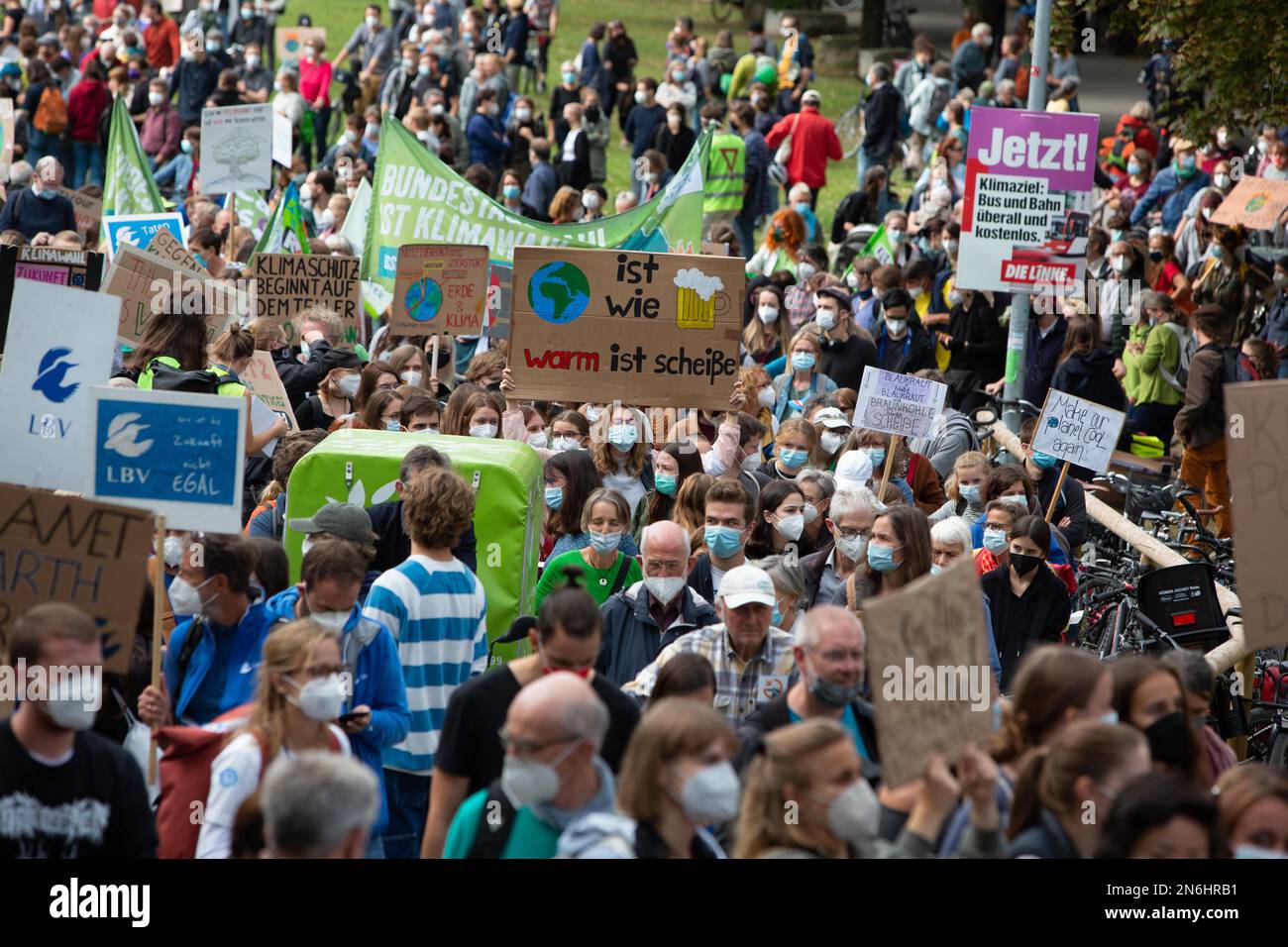 Climate strike with Friday for future in Nuremberg. Kick-off rally ...