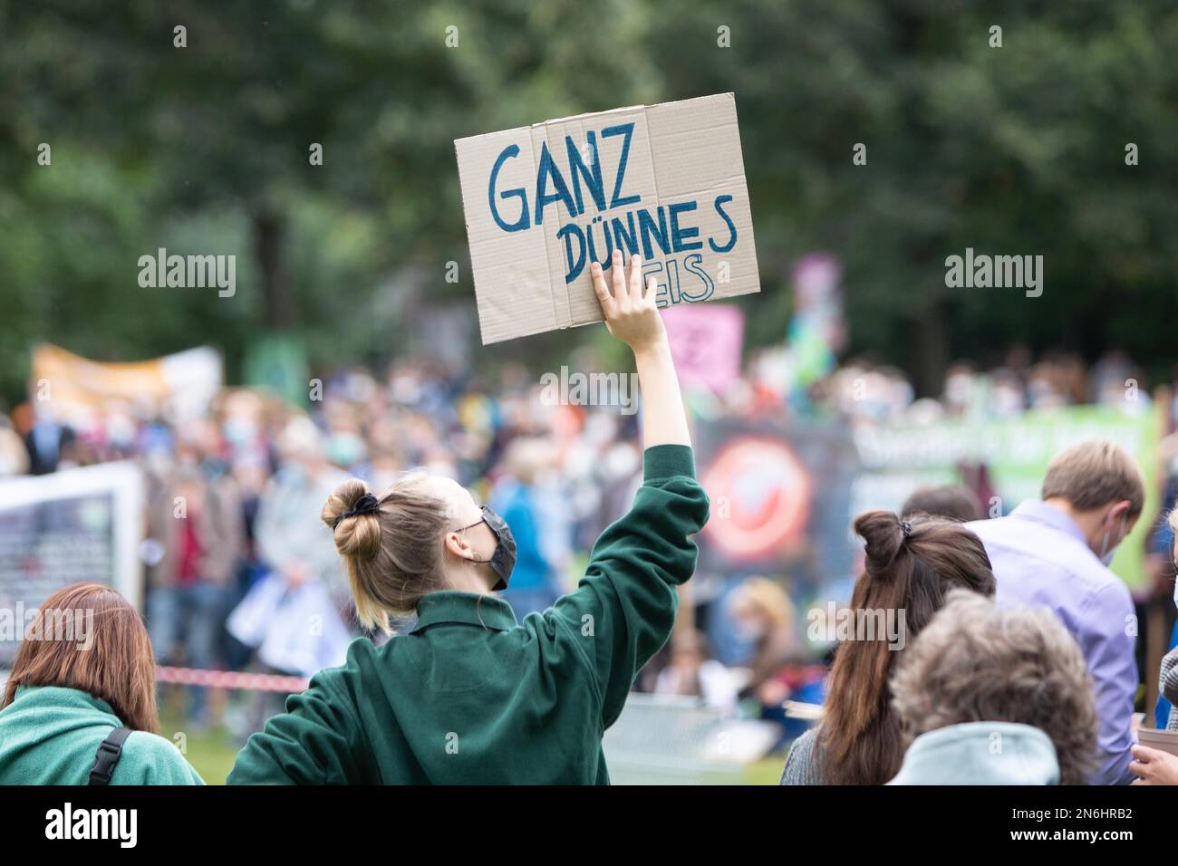 Climate strike with Friday for future in Nuremberg. Kick-off rally ...