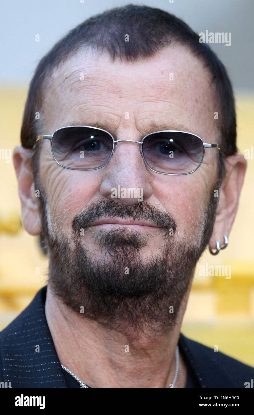 English musician, singer, songwriter and actor, Ringo Starr poses near ...