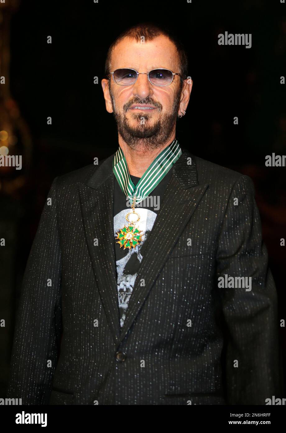English musician, singer, songwriter and actor, Ringo Starr poses with ...
