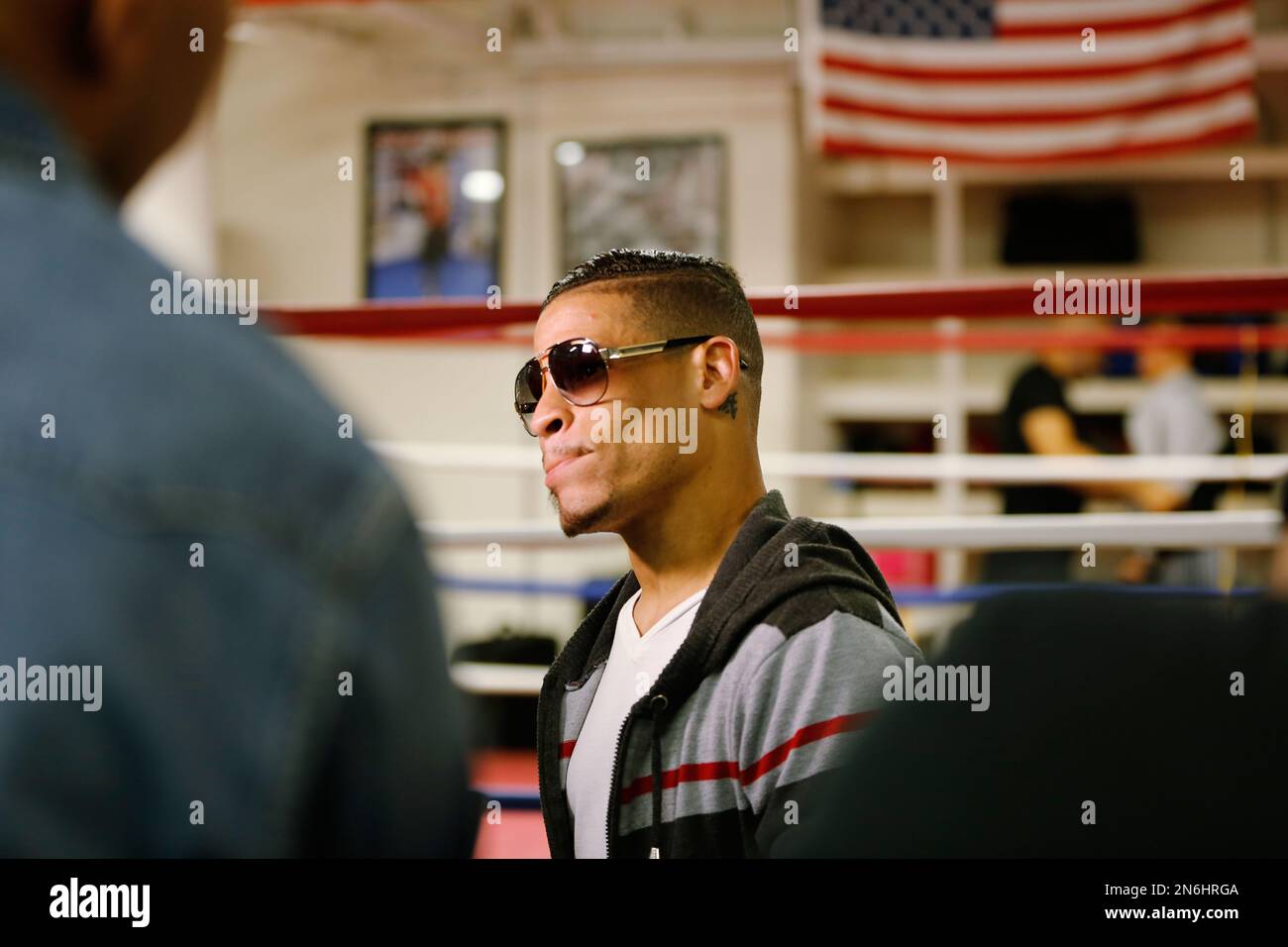 Boxer Orlando Cruz is shown at an open workout at Mendez Boxing Gym ...