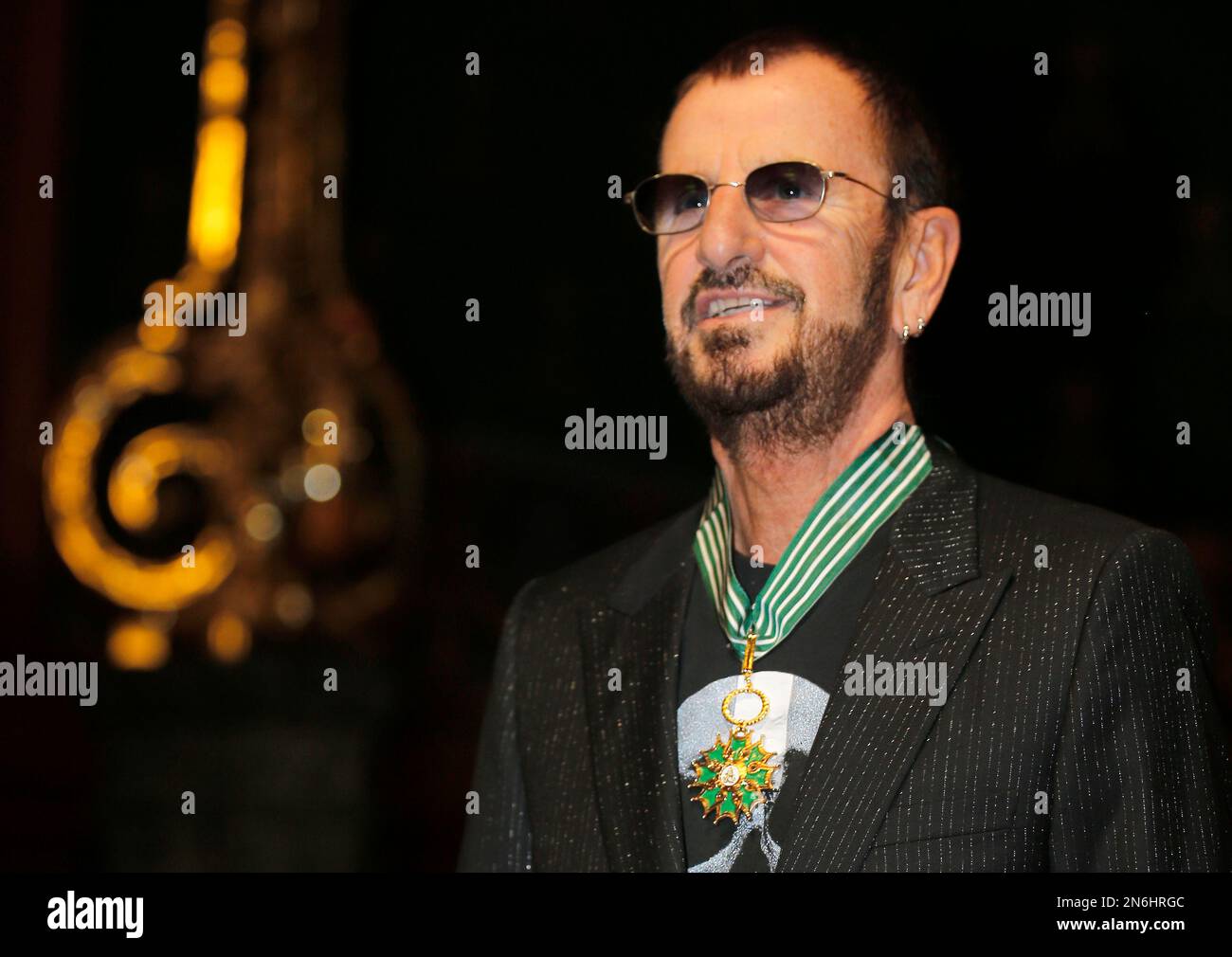 English musician, singer, songwriter and actor, Ringo Starr poses with ...