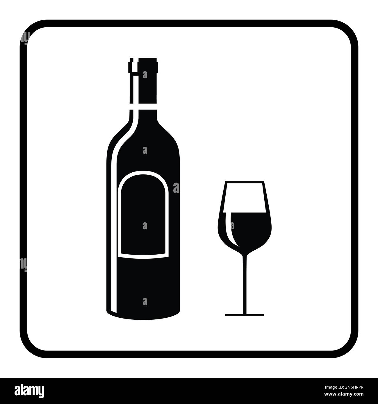 Wine Bottle sign Stock Photo - Alamy