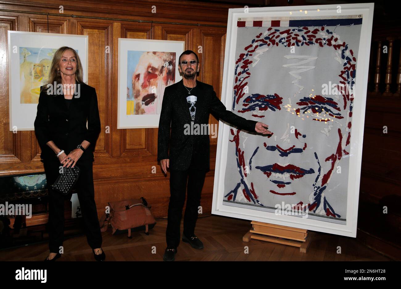 English musician, singer, songwriter and actor, Ringo Starr with his ...