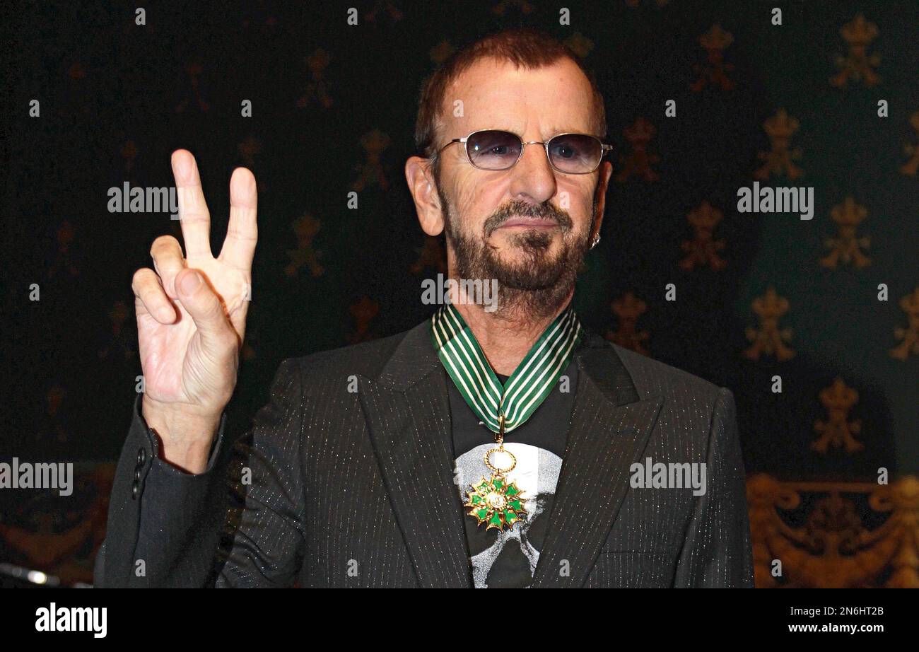 English musician, singer, songwriter and actor, Ringo Starr poses with ...