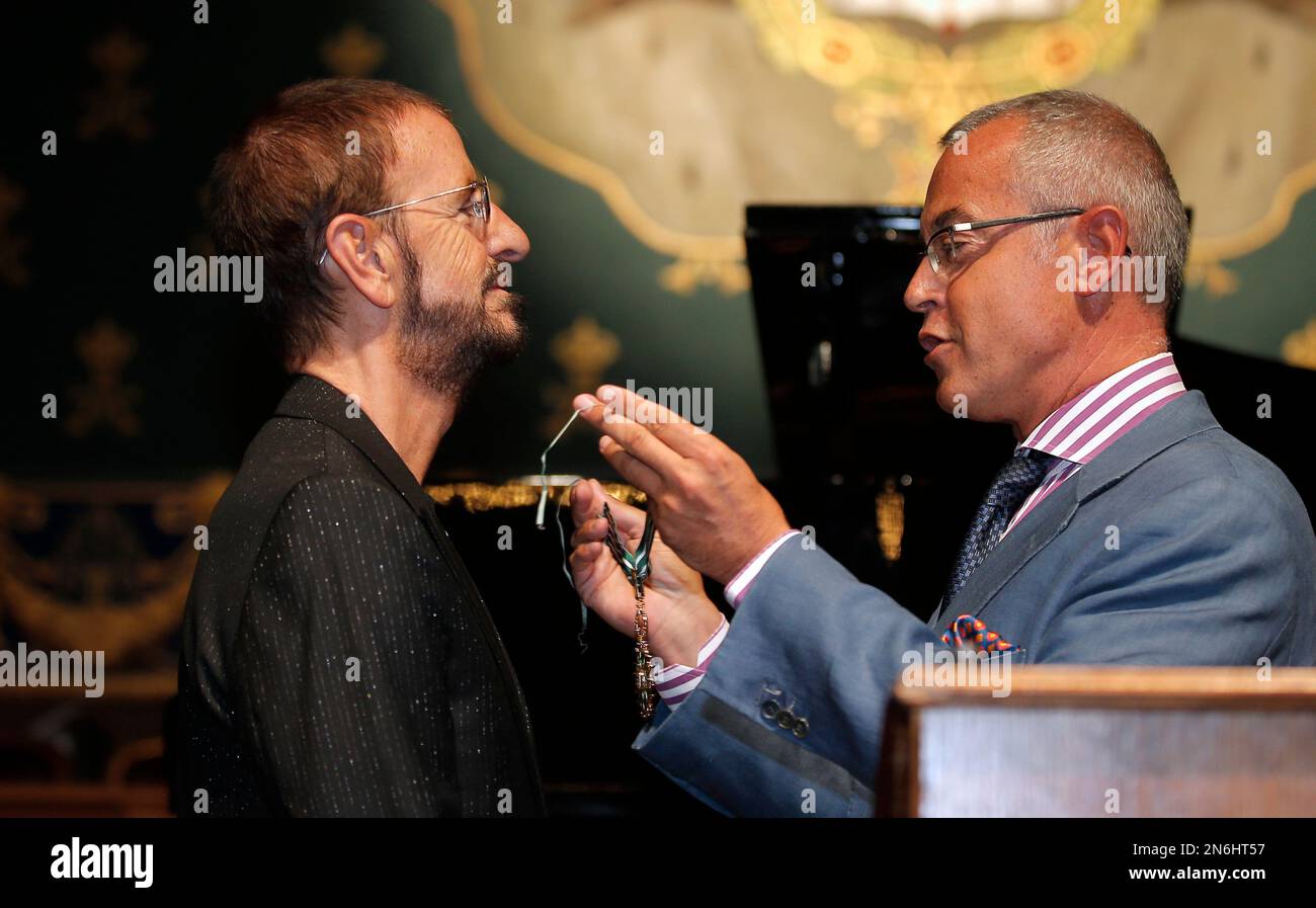English musician, singer, songwriter and actor, Ringo Starr receives ...