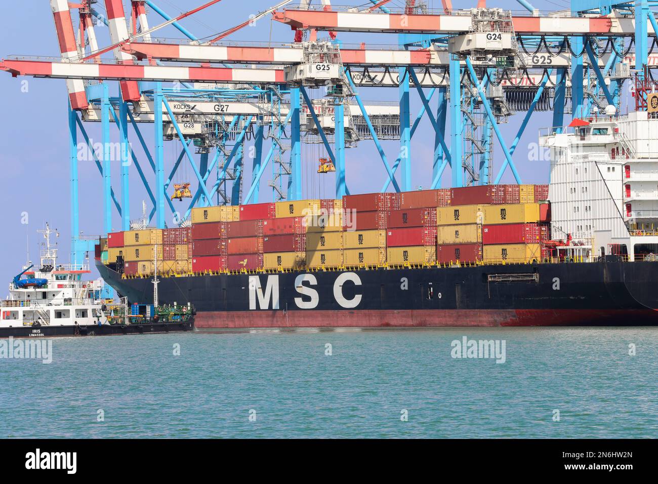 Haifa, Israel - October 11, 2021: MSC Mega Container Ship docked at ...