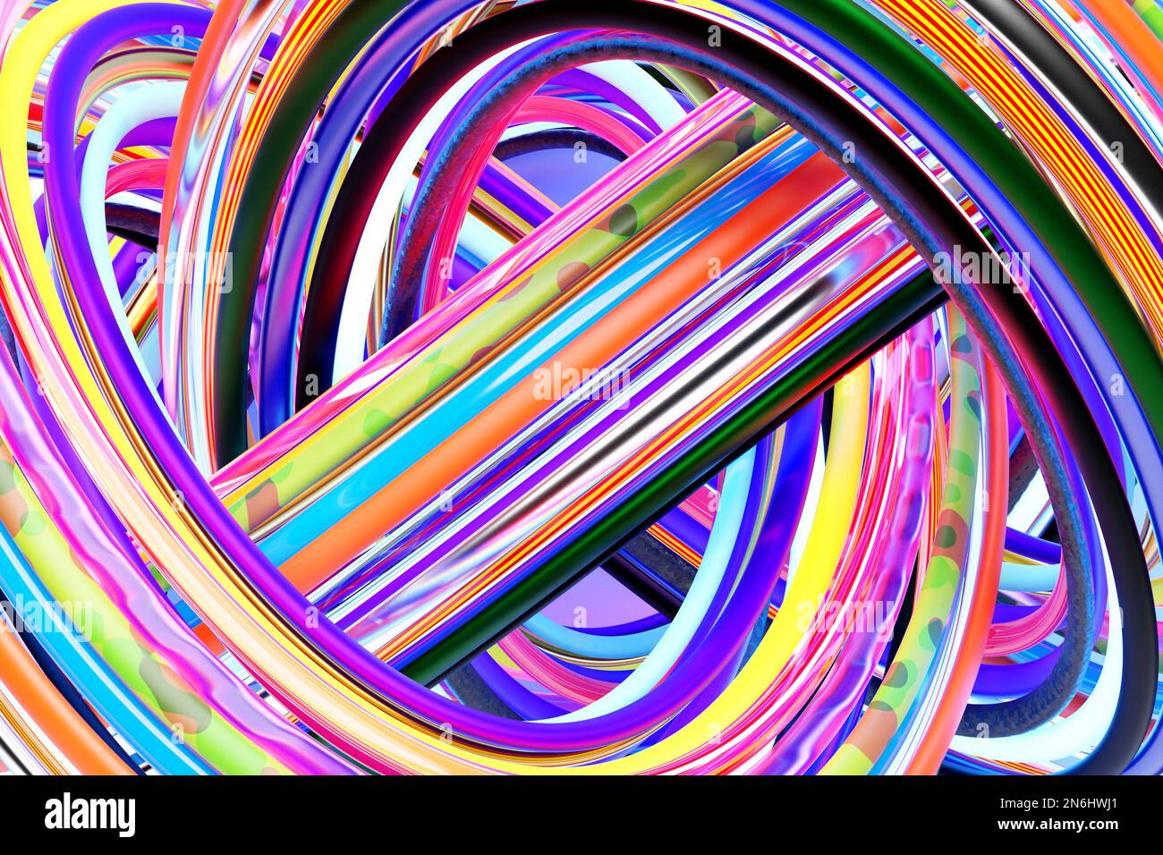 3D illustration, transparent illusion isometric abstract shapes ...