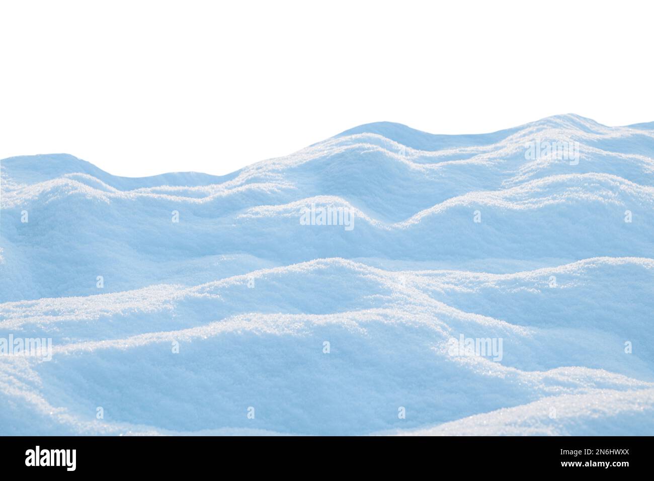 Heap of fluffy snow isolated on white Stock Photo - Alamy