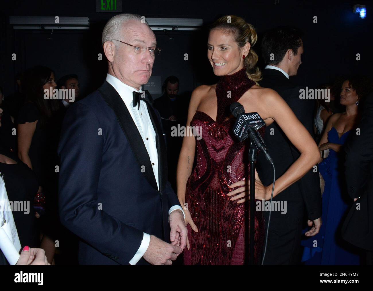 Exclusive - Tim Gunn, left, and Heidi Klum are seen backstage at the ...