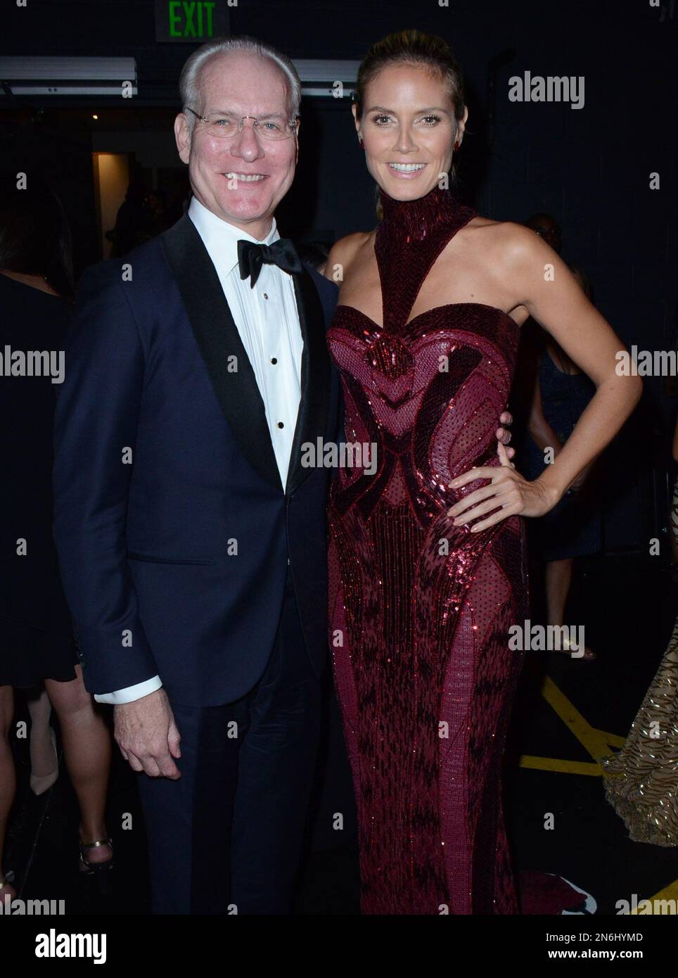 Exclusive - Tim Gunn, left, and Heidi Klum are seen backstage at the ...