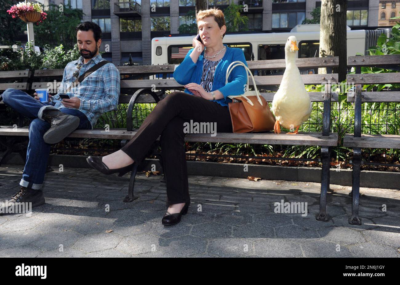 The Aflac Duck enjoys New York during Advertising Week, Monday, Sept ...
