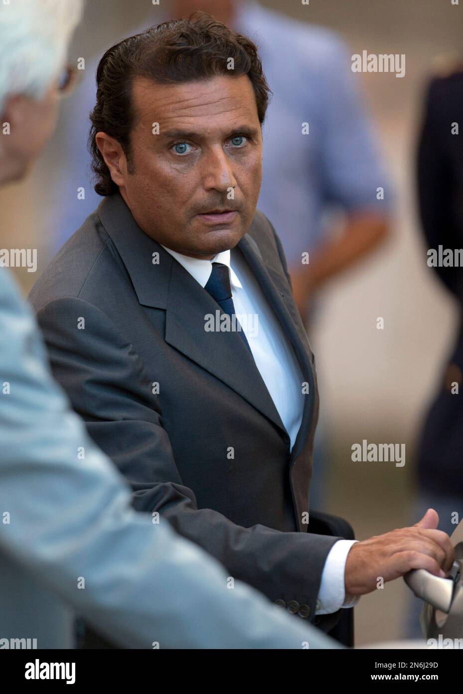 Captain Francesco Schettino leaves the court room of the converted ...