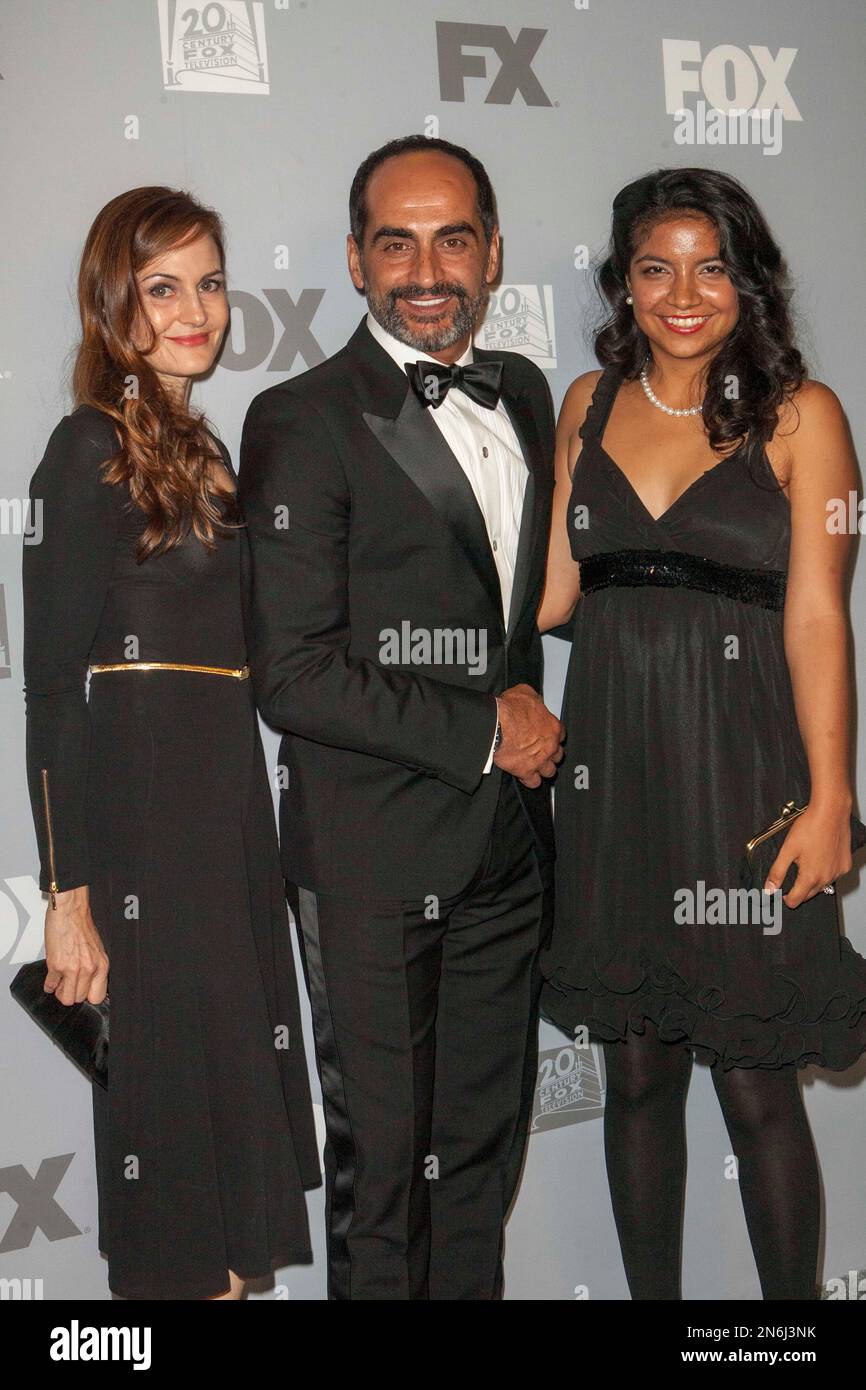 Navid Neghaban, his daughter Nassidf, right, and Deborah Puette, left ...