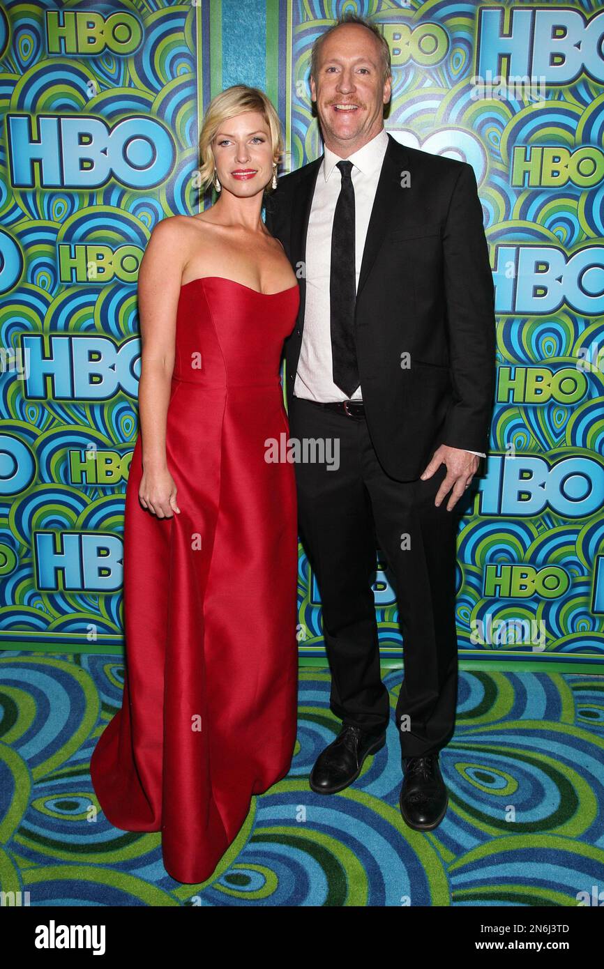 Actor Matt Walsh (L) and Morgan Walsh arrive at the HBO Primetime Emmy ...