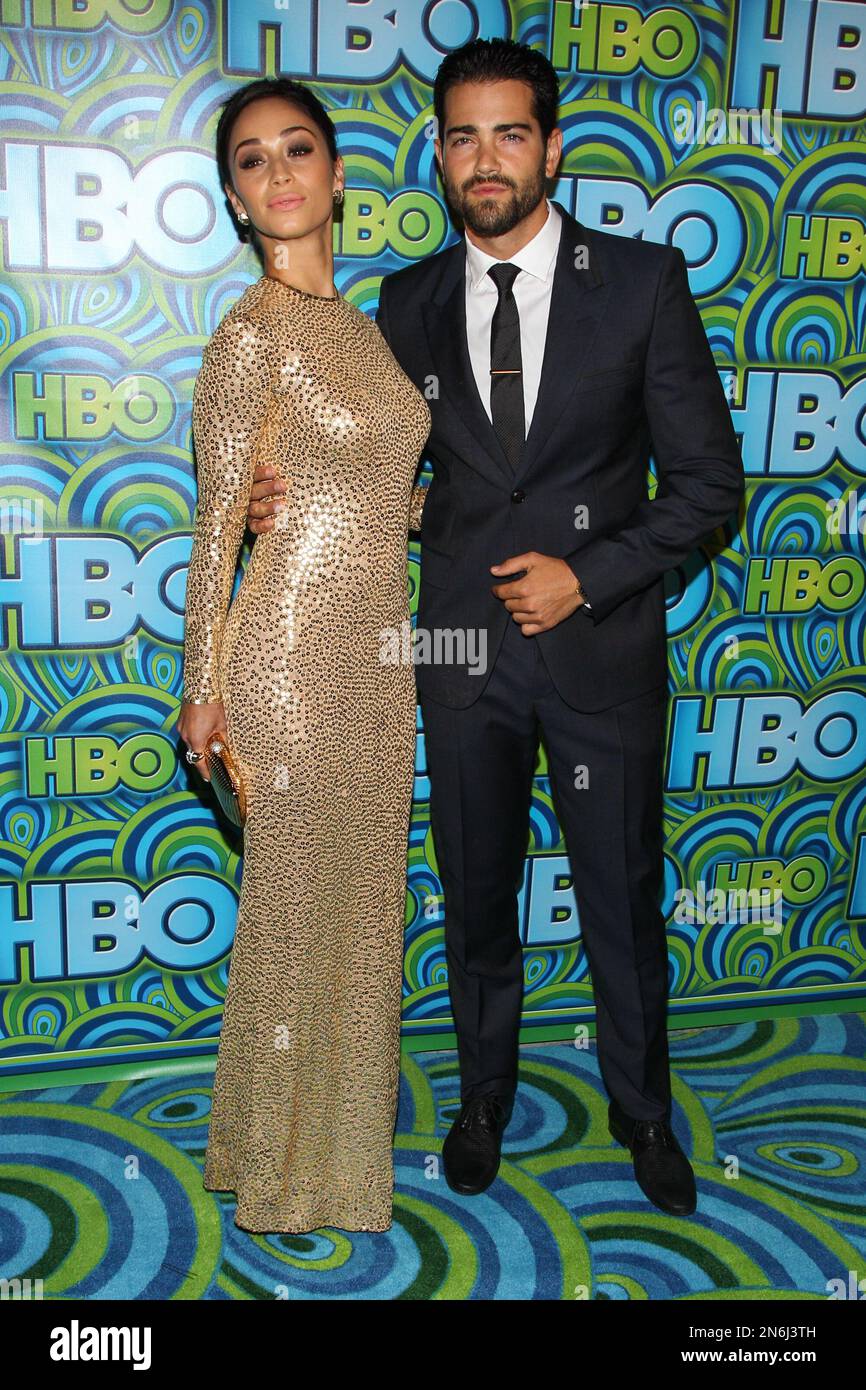 Actors Cara Santana and Jesse Metcalfe arrive at the HBO Primetime Emmy ...