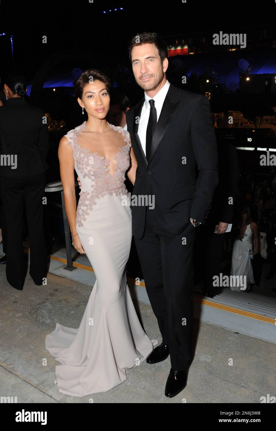 Shasi Wells, left, and Dylan McDermott pose for photos at the Governors ...