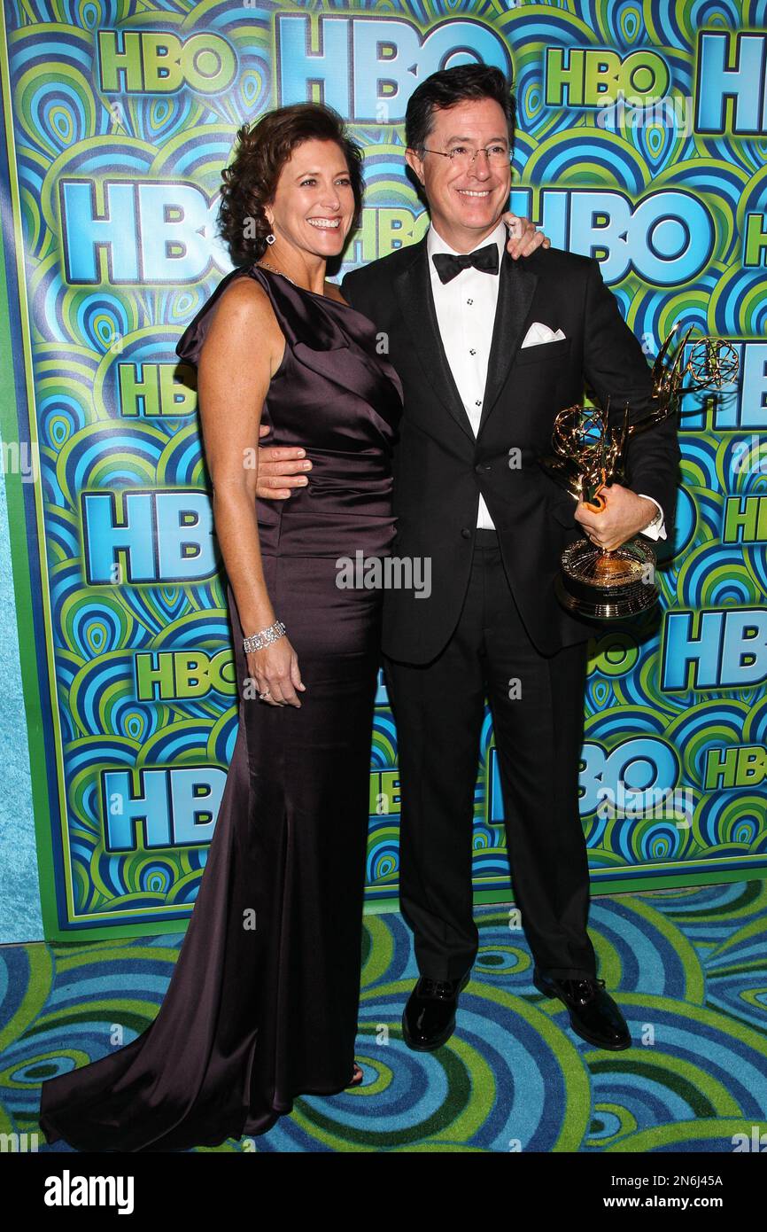 TV personality Stephen Colbert and Evelyn McGee-Colbert arrive at the ...