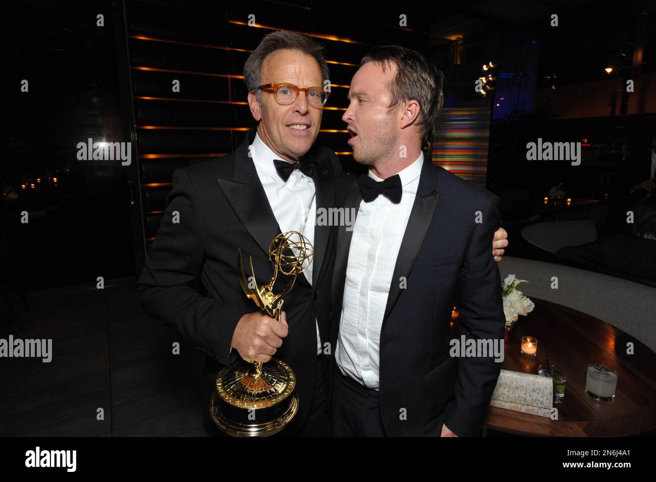 Producer Mark Johnson, left, and Aaron Paul attend the AMC, IFC ...