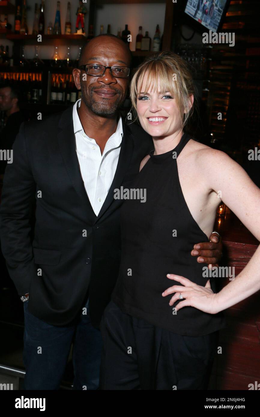 Lennie James, left, and Sprague Grayden attend the AMC, IFC, Sundance Channel Emmy After Party ...