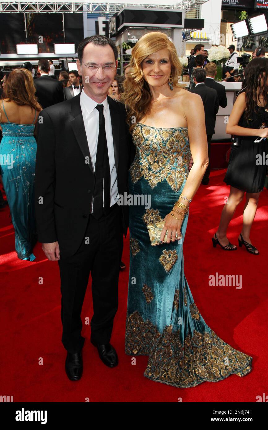 Connie Britton and a guest arrive at the 65th Primetime Emmy Awards at ...