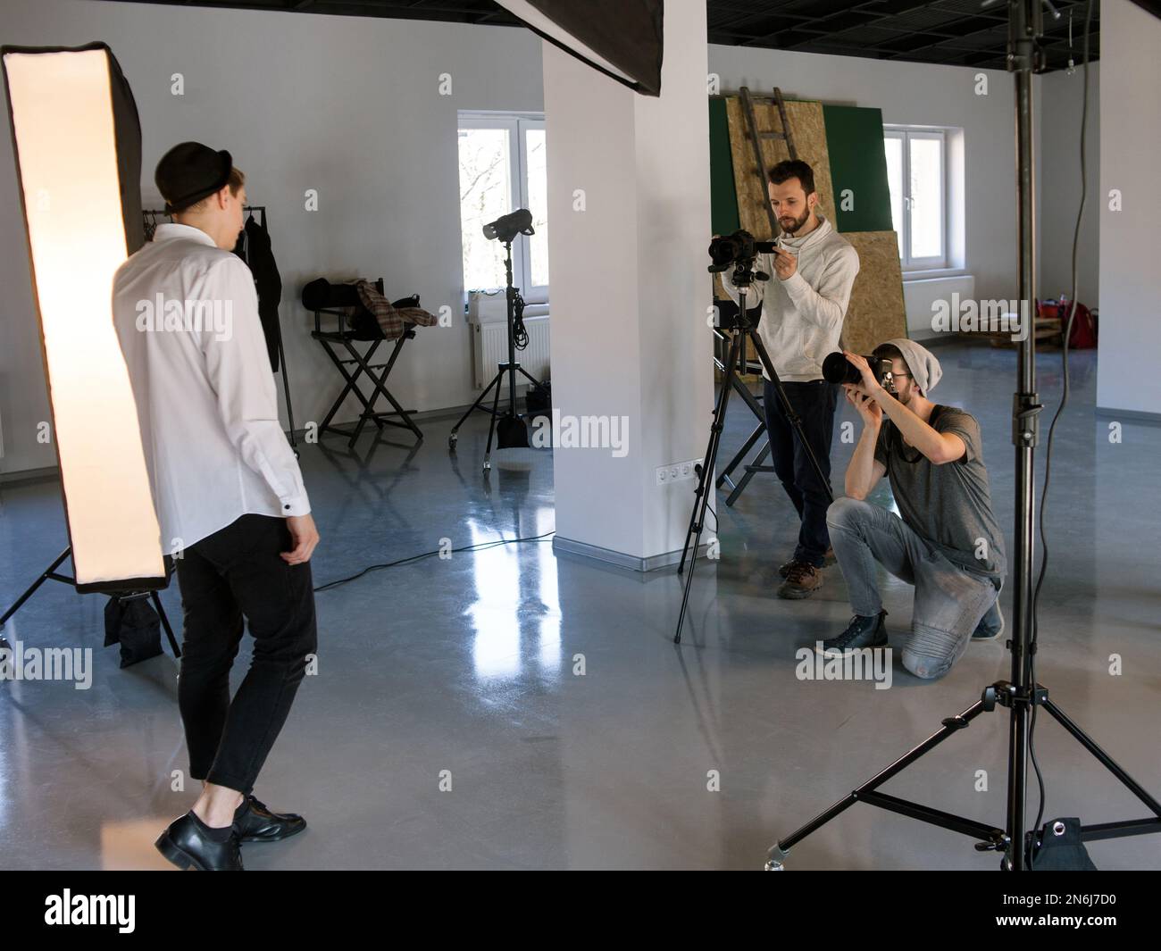 Production team backstage hi-res stock photography and images - Alamy