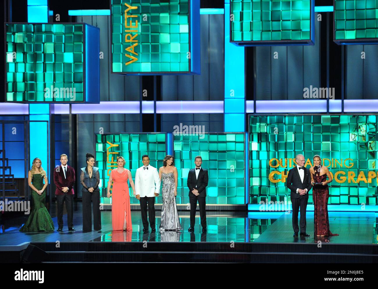 From left, choreographers Allison Holker, Derek Hough, Sonya Tayeh ...