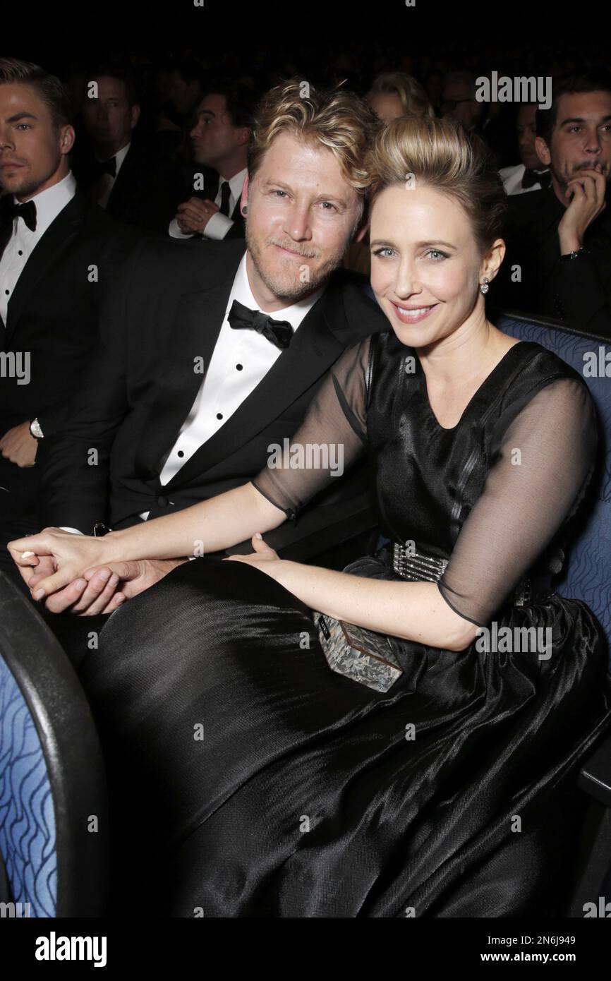 Vera Farmiga, right, and Husband Renn Hawkey are seen at the 65th ...