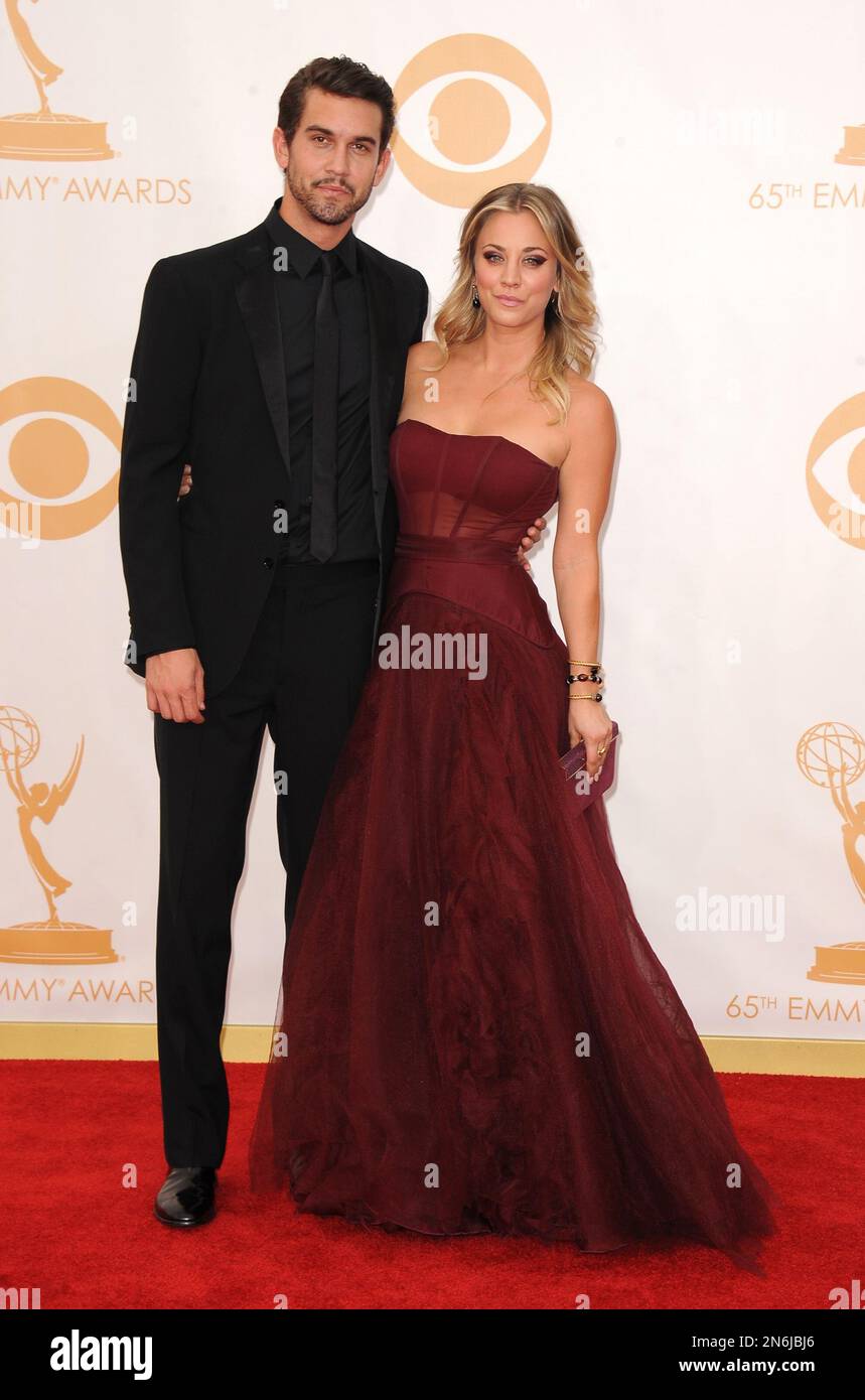 Ryan Sweeting and Kaley Cuoco arrive at the 65th Primetime Emmy Awards ...