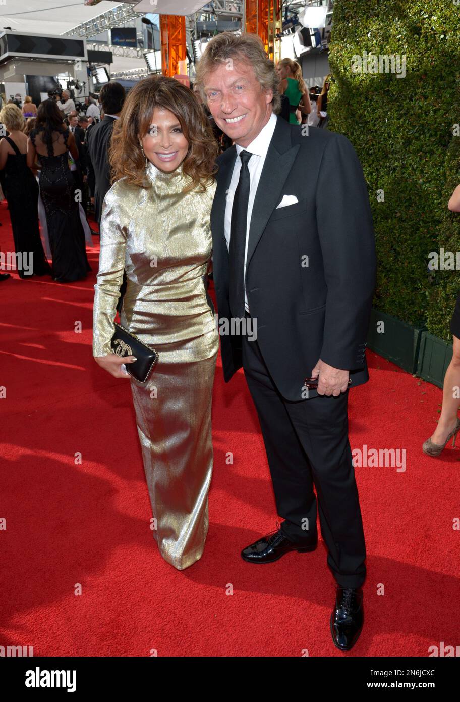 From left, Paula Abdul and Nigel Lythgoe arrive at the 65th Primetime ...